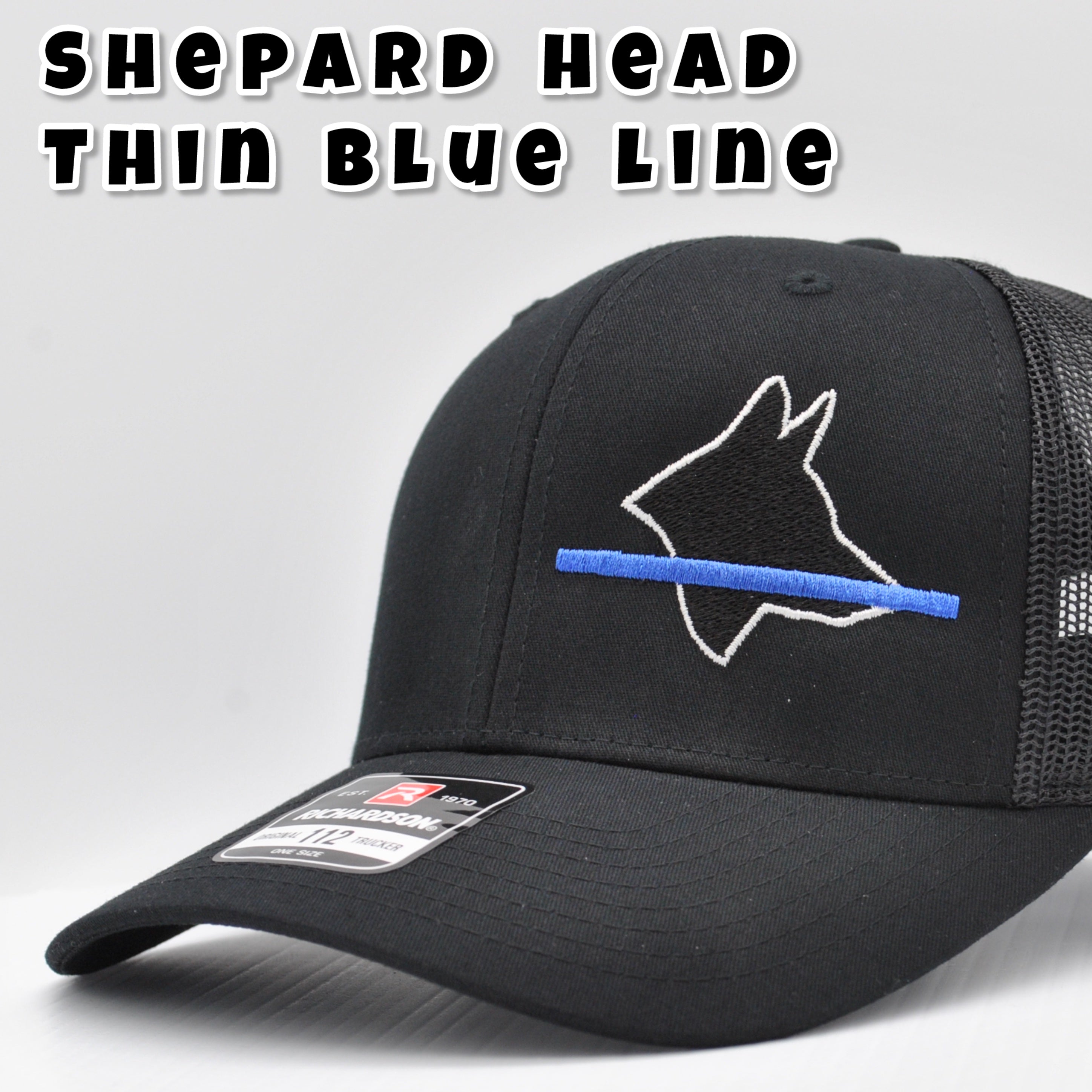 K9 Head Thin Blue Line Hats