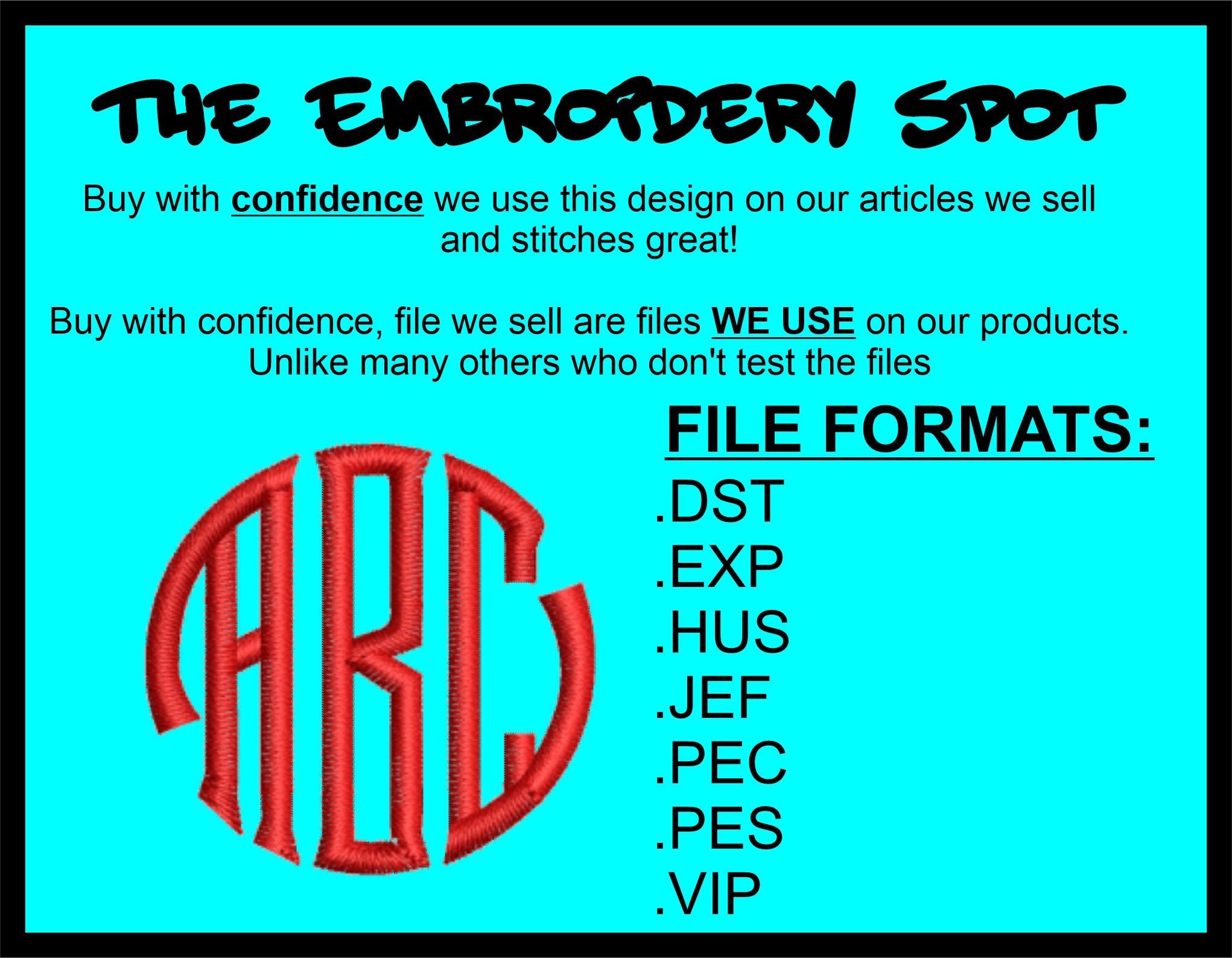 Circle Embroidery Monogram Font Photos